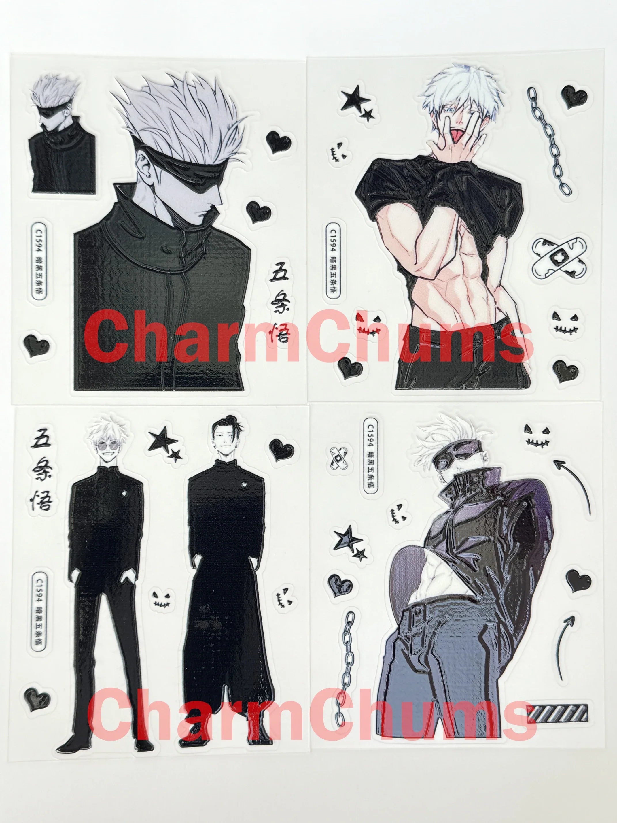 0420-Embossed Sticker – Charm Chums